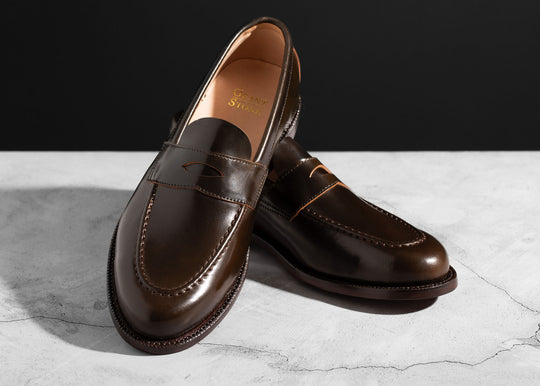 Pre-Order | Unlined Traveler Penny Maduro Shell Cordovan