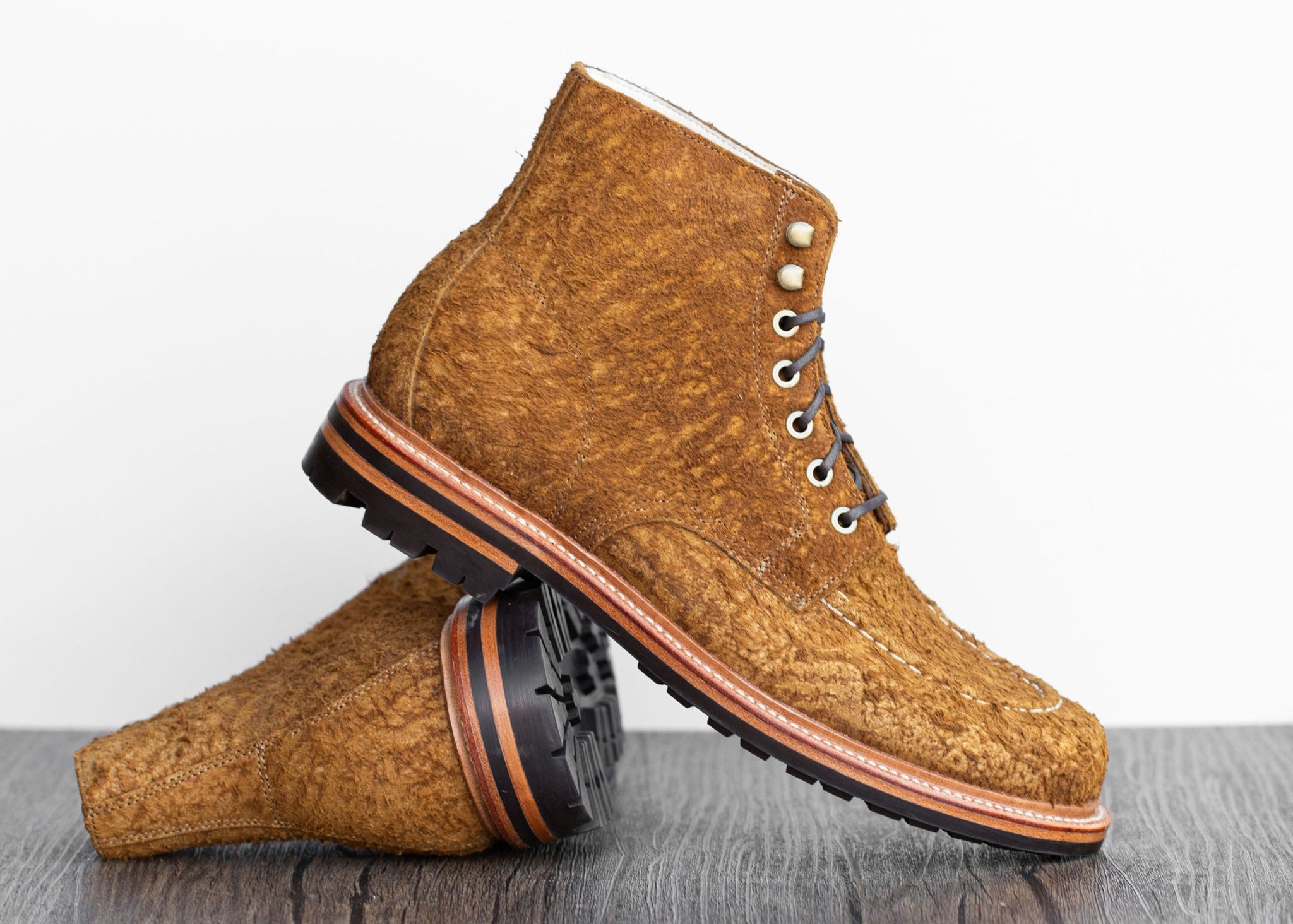 Brass Boot Bronze Rough Suede