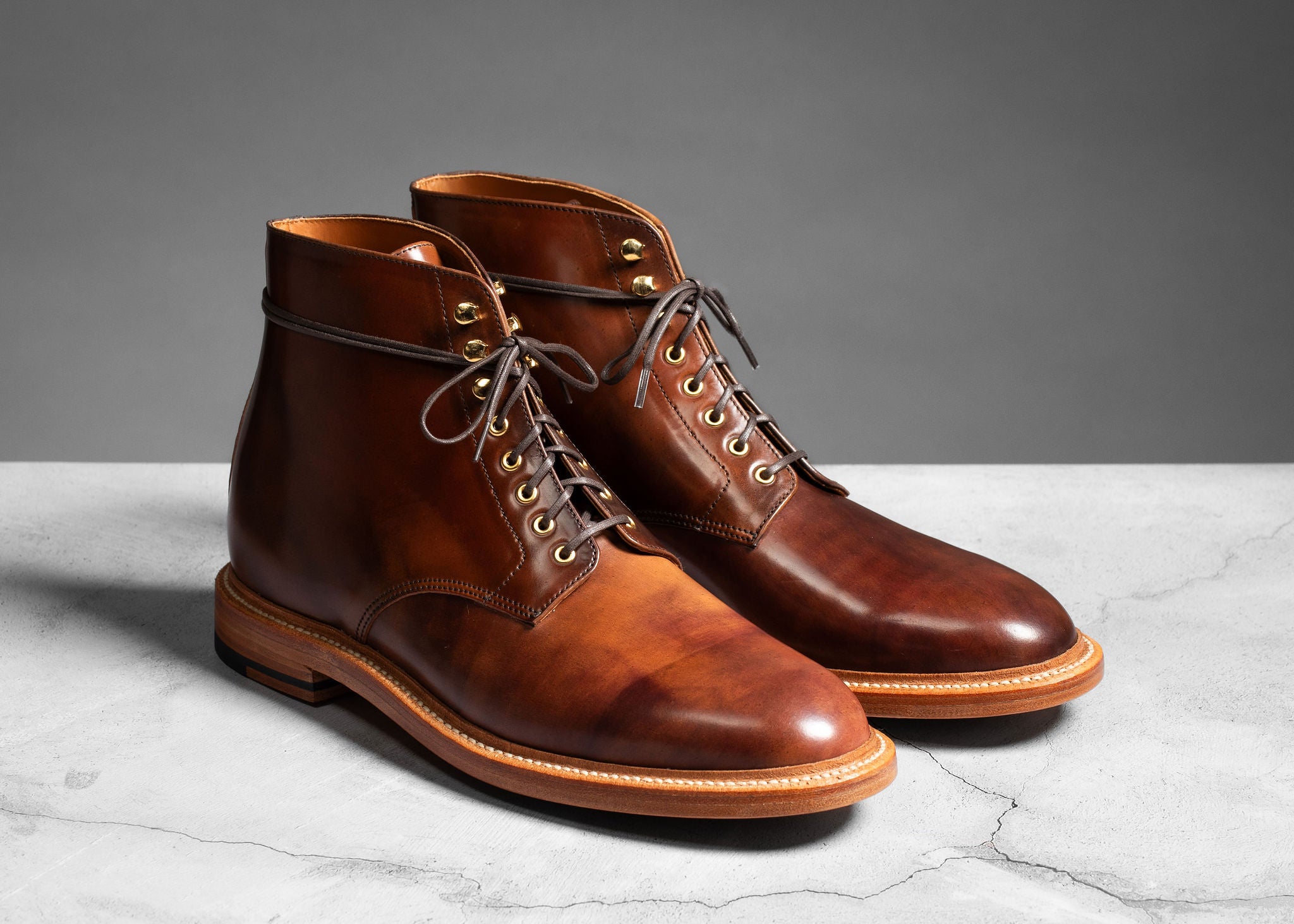 Edward Boot Marbled Color #8 Shell Cordovan
