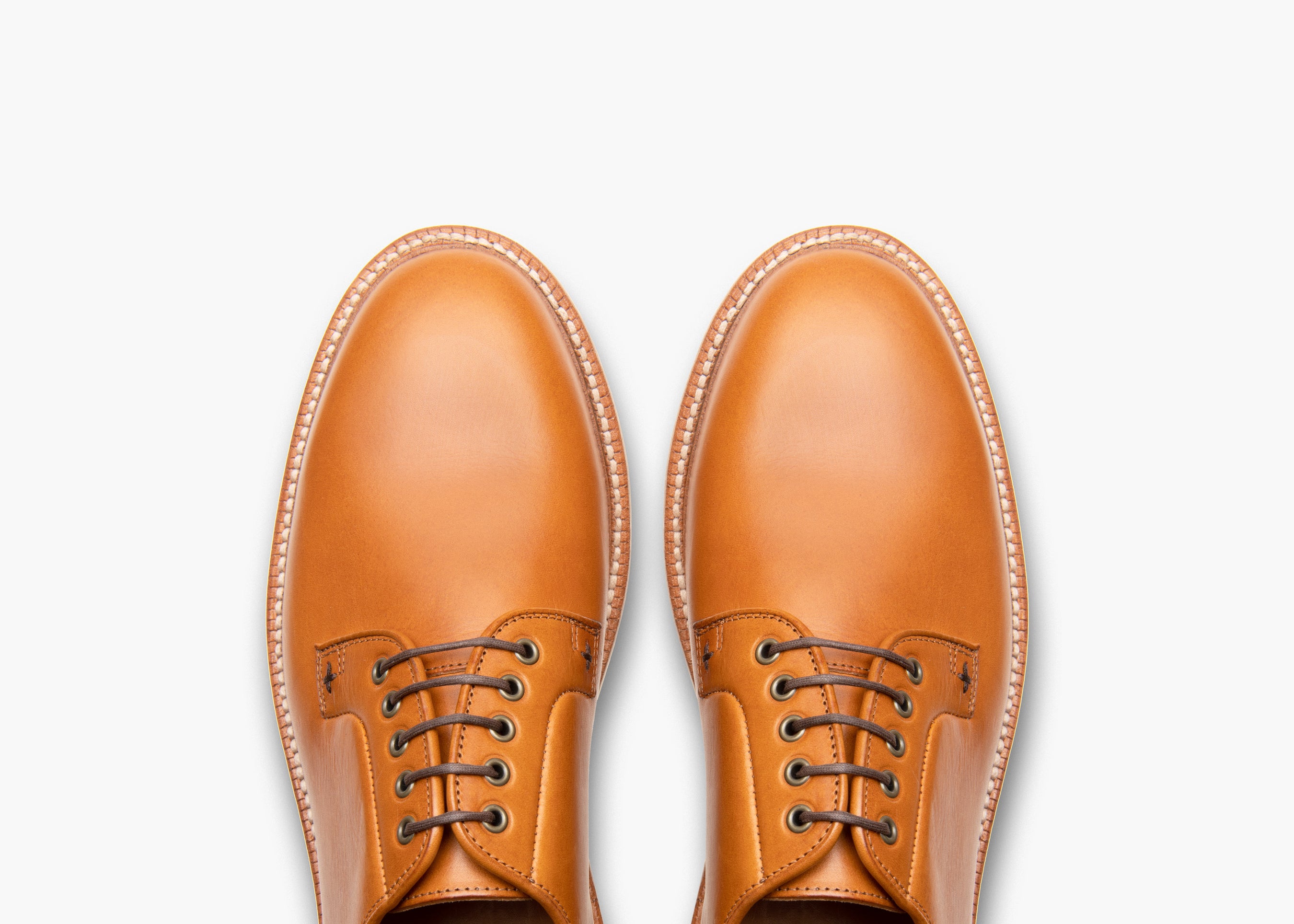 Plain Toe Saddle Tan Veg / Cavity Wedge Sole