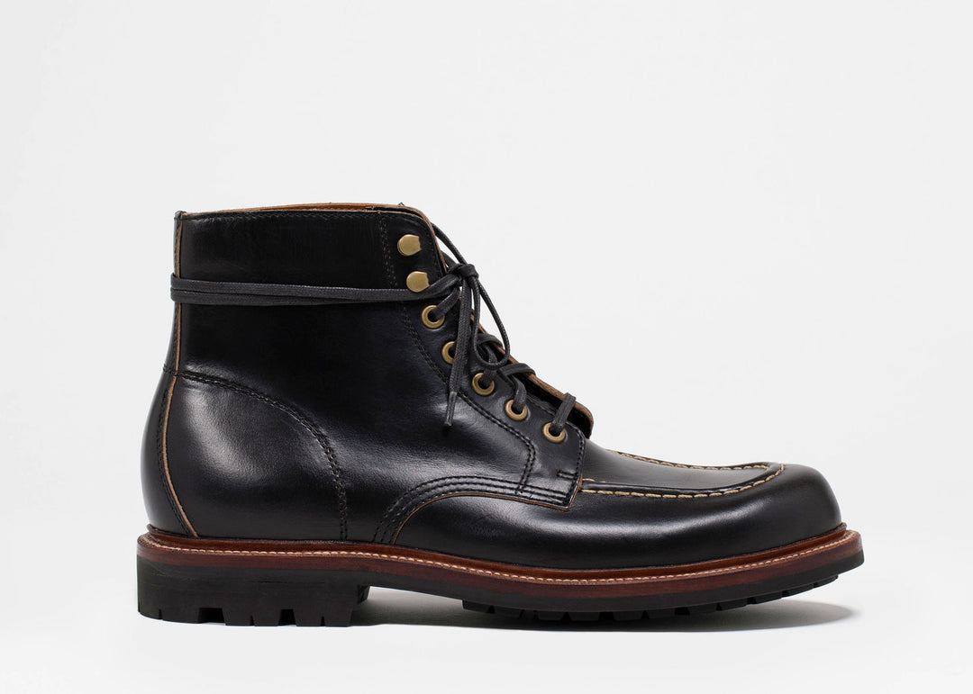 The Brass Boot: Chromexcel Black Moc Toe Boots | Grant Stone